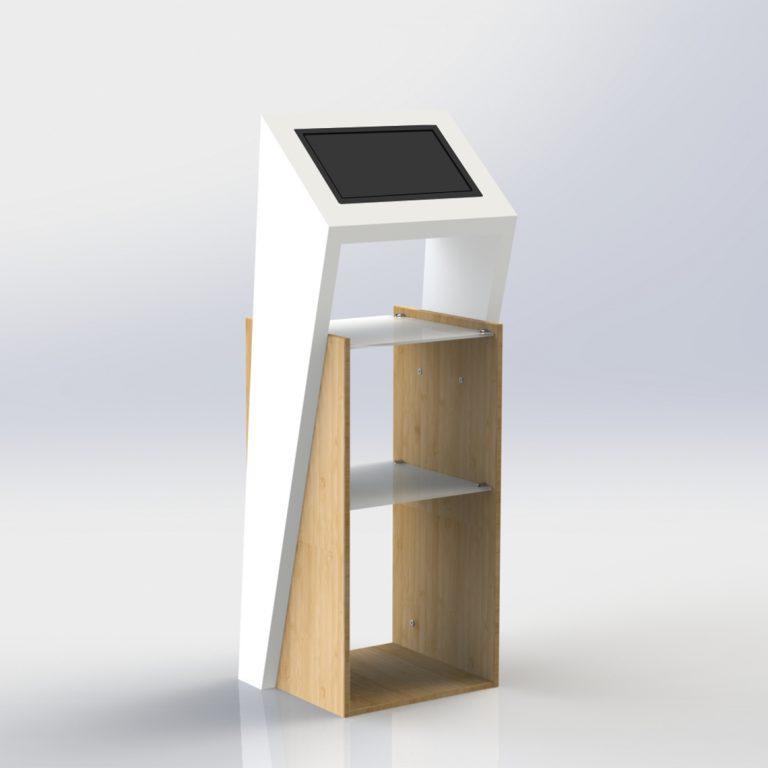 Plinth Pedestal with Digital Screen | Acylic & Wood | Luminati