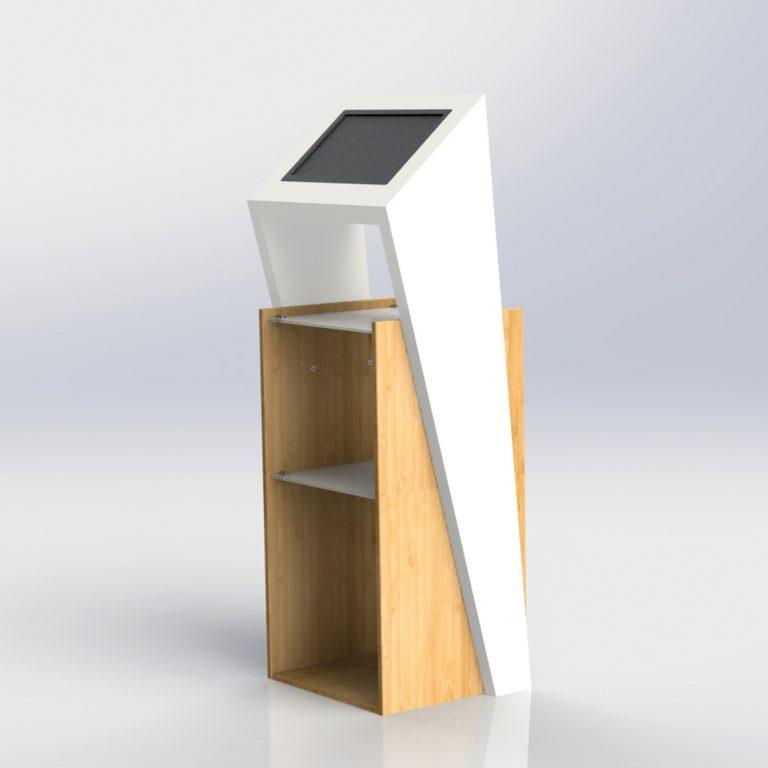 Plinth Pedestal with Digital Screen | Acylic & Wood | Luminati