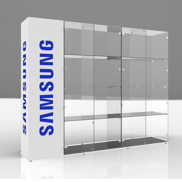 Retail Display Cube Shelves with Branding & Locks | Luminati