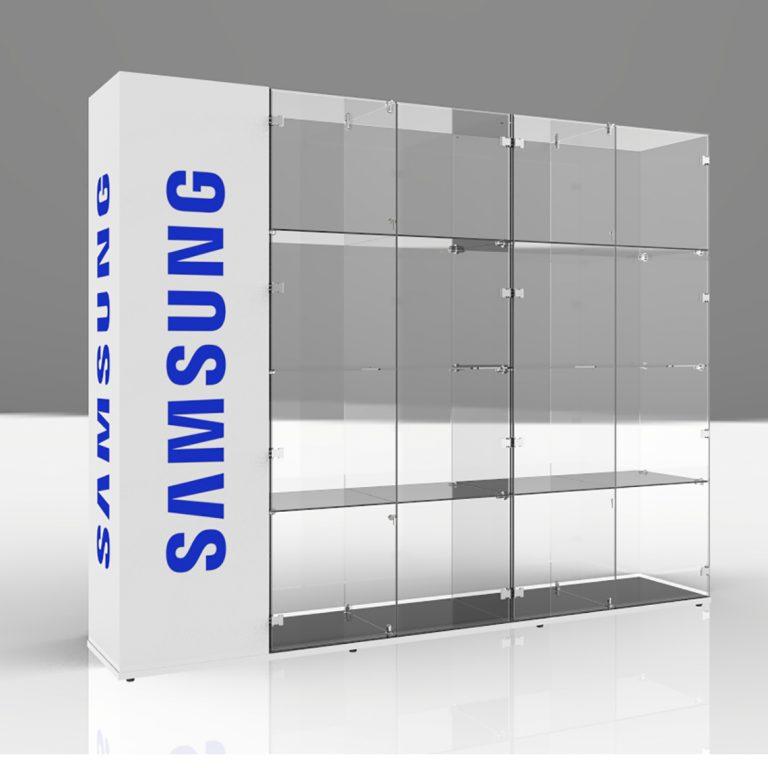 Retail Display Cube Shelves with Branding & Locks | Luminati