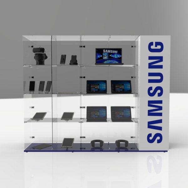 Retail Display Cube Shelves with Branding & Locks | Luminati
