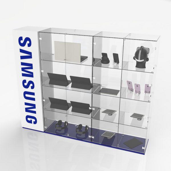 Retail Display Cube Shelves with Branding & Locks | Luminati