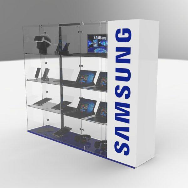 Retail Display Cube Shelves with Branding & Locks | Luminati