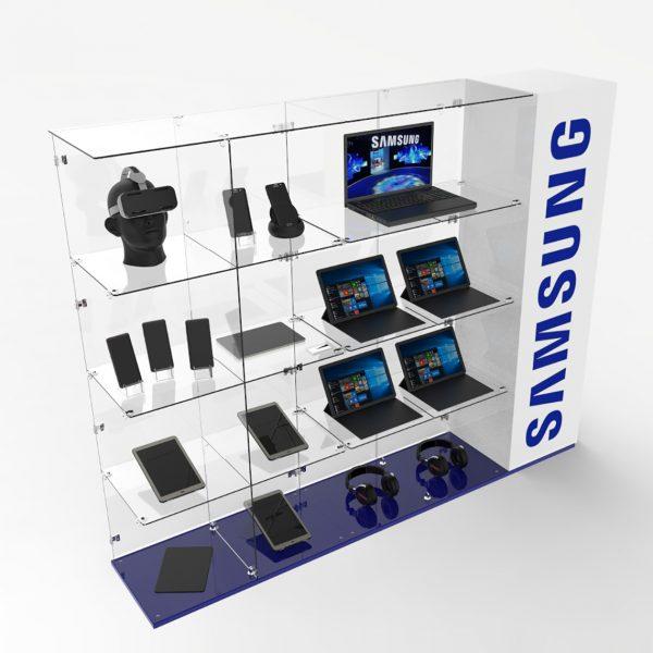 Retail Display Cube Shelves with Branding & Locks | Luminati