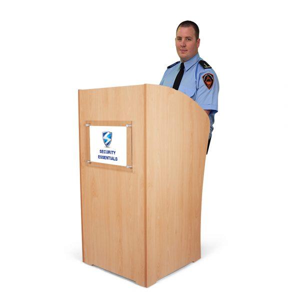 Security Guards Podium or Lectern | Bespoke Wood & Acrylic