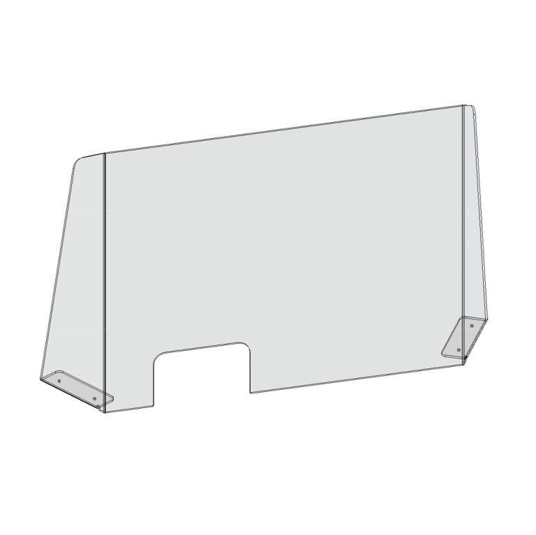 Made to Measure Curved Sneeze Guard | Protective Sneeze Screen