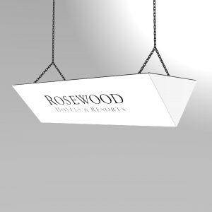 Triangular Ceiling Hanging Light Box