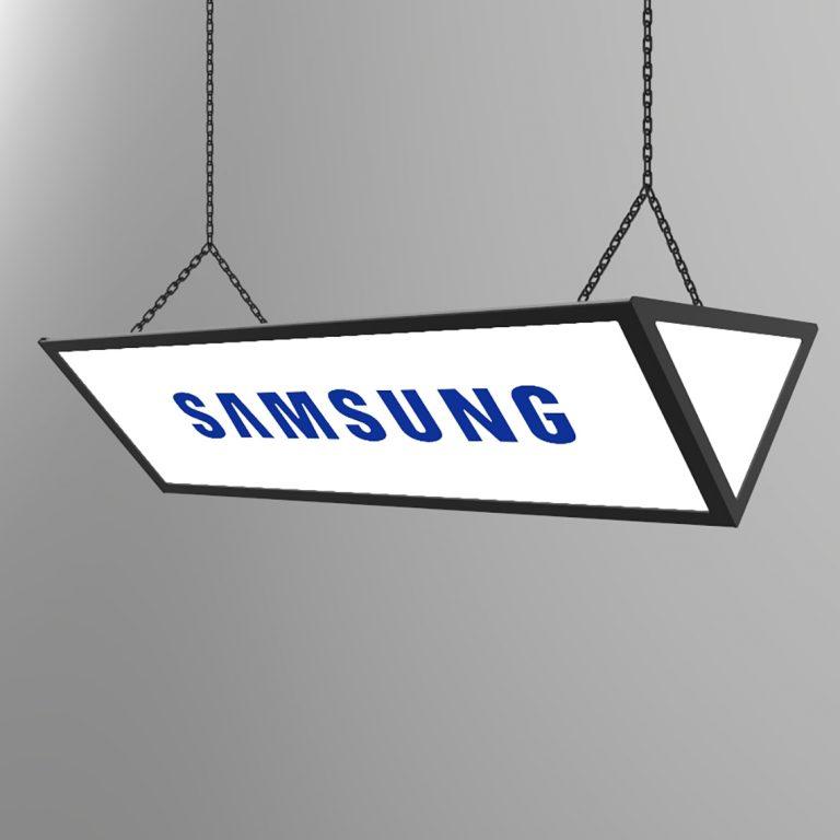 Triangular Ceiling Hanging Light Box