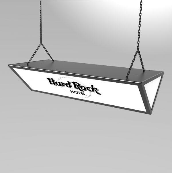 Triangular Ceiling Hanging Light Box