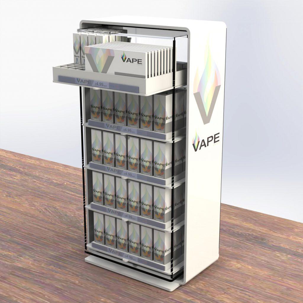 Vaping Display Unit | Bespoke Tiered Shelving | Luminati