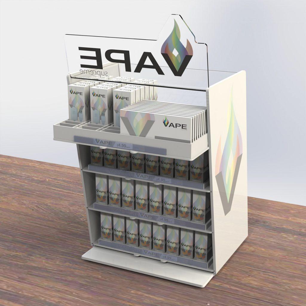 Vaping Display Unit | Bespoke Tiered Shelving | Luminati