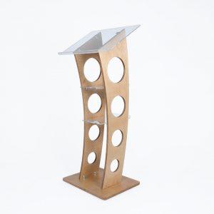 Curved Wooden Lectern | For Lectures, Presentation & Church