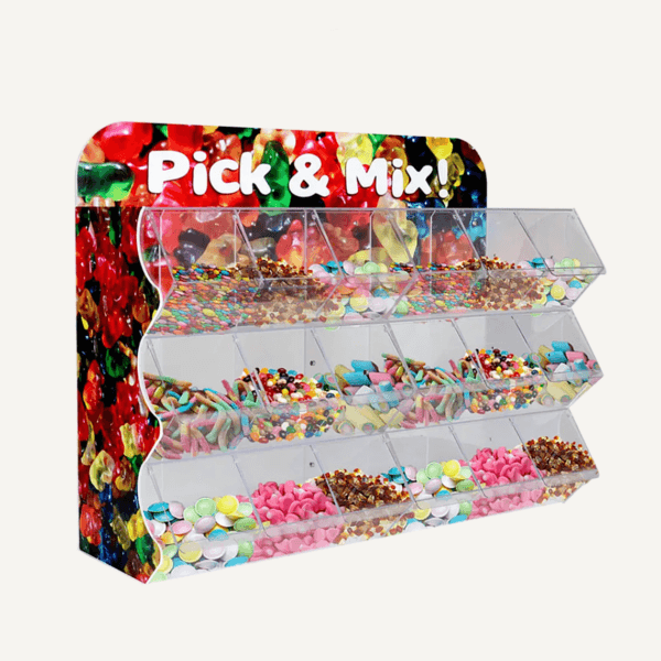Custom Printed Pick and Mix Dispenser | With 18 Bins | Luminati