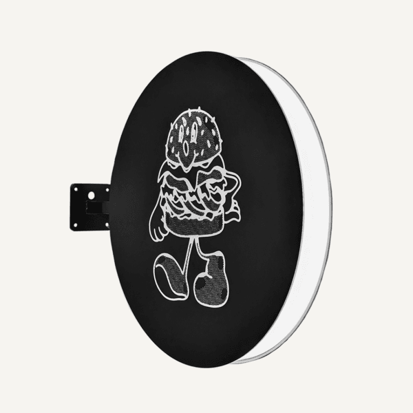 Round Lightbox Sign | Pop-up Shops & Store Signs | Luminati