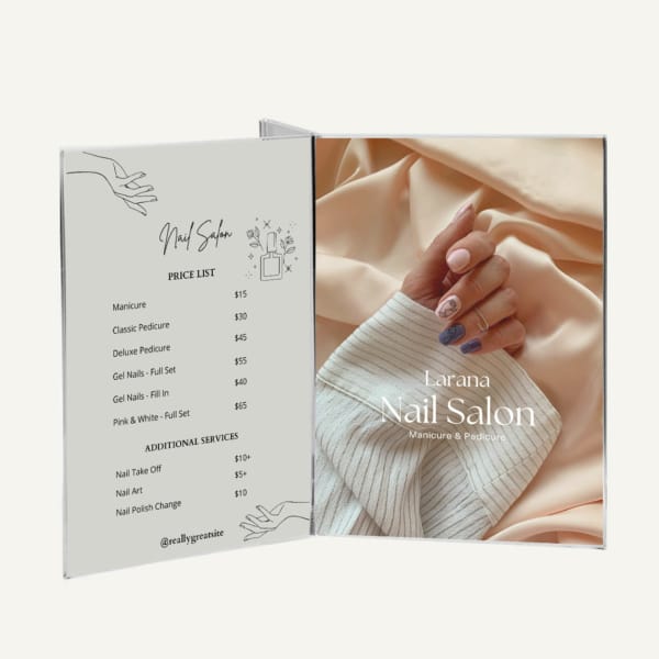 6 Side Table Talker | Menu & Information 6 Face Display | Luminati