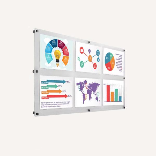 A4 Acrylic Notice Boards | A4 Pocketed Notice Display | Luminati