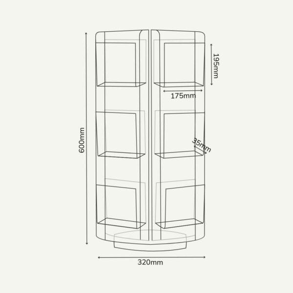 Rotating Counter Card Display Stand | Acrylic POS | Luminati