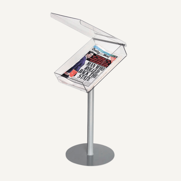 Newspaper & Magazine Tray | Outdoor Literature Stand | Luminati