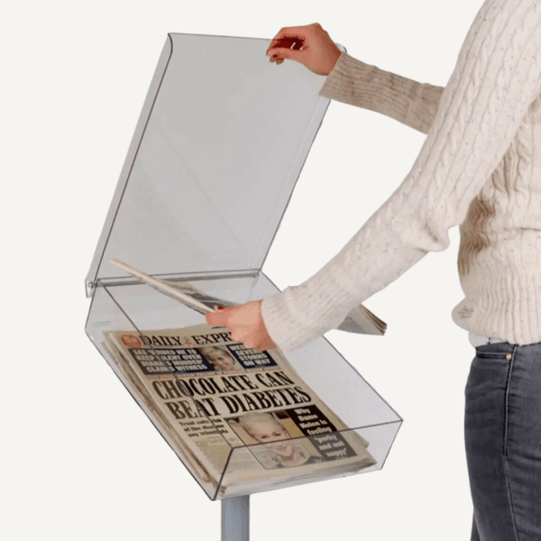 Newspaper & Magazine Tray | Outdoor Literature Stand | Luminati