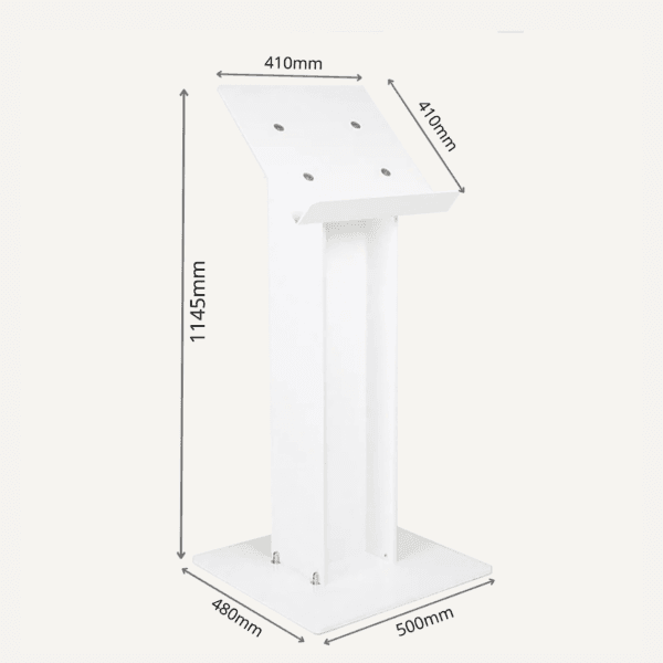 White Lectern | Luminati Display Solutions