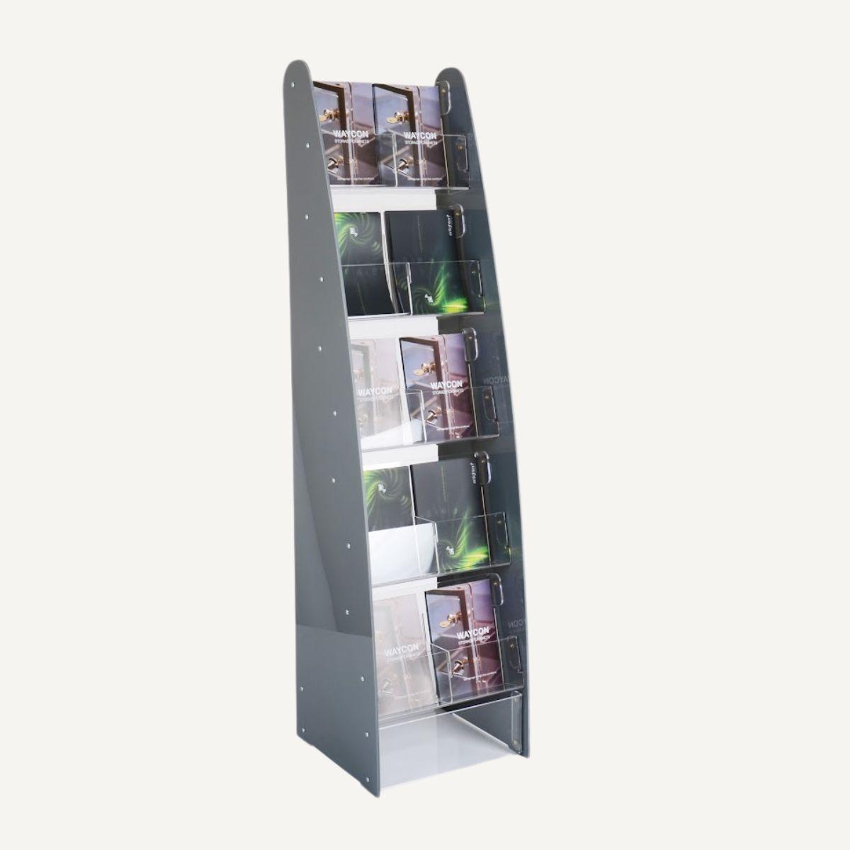 Brochure Stands Flash A6 2 Pocket, Side By Side Brochure Holder 2C112