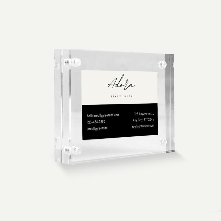Business & Membership Card Acrylic Block Frame | Magnetic Frame