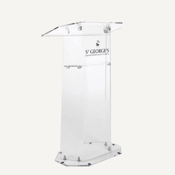 White Lectern | Luminati Display Solutions