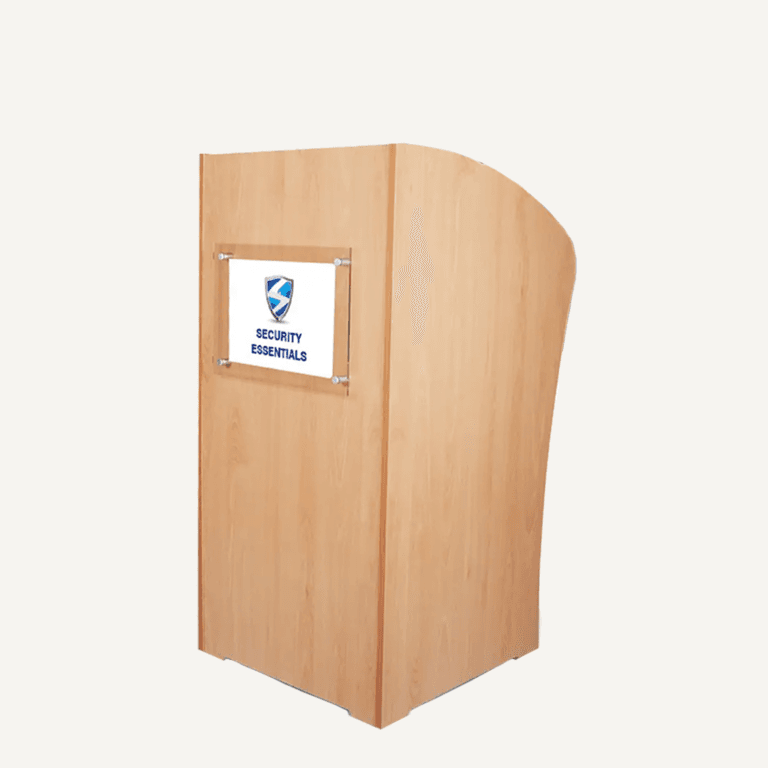 Security Guards Podium or Lectern | Bespoke Wood & Acrylic