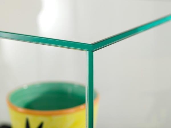 Glass Display Plinth Cabinet | Black, Silver | Museum Plinths | POS