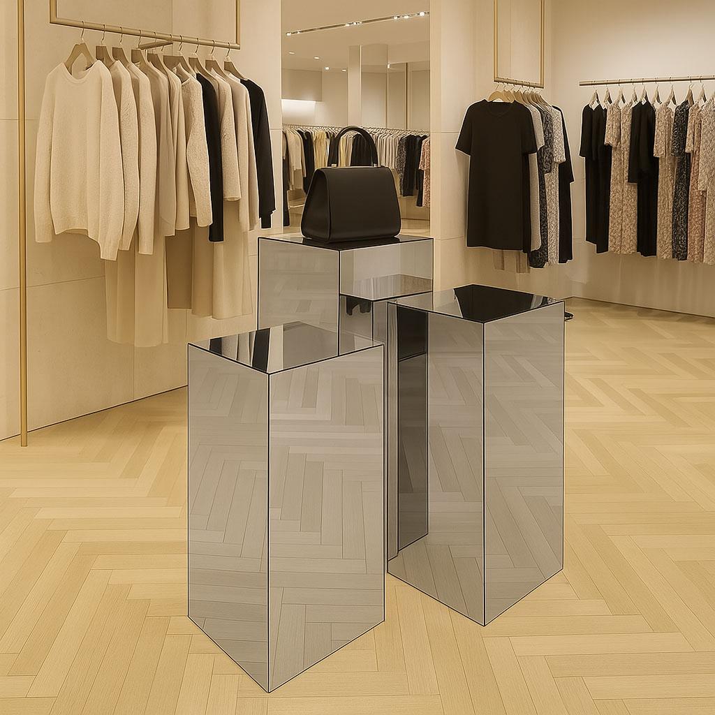 Mirrored Display Plinth and Pedestals | Display Plinths | Luminati