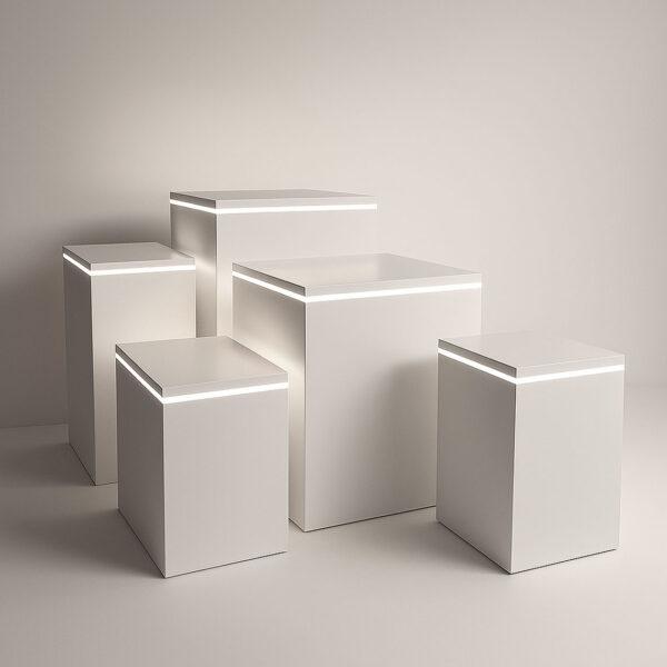 Illuminated Retail Plinths | Display Plinth With LED Light Strip | UK