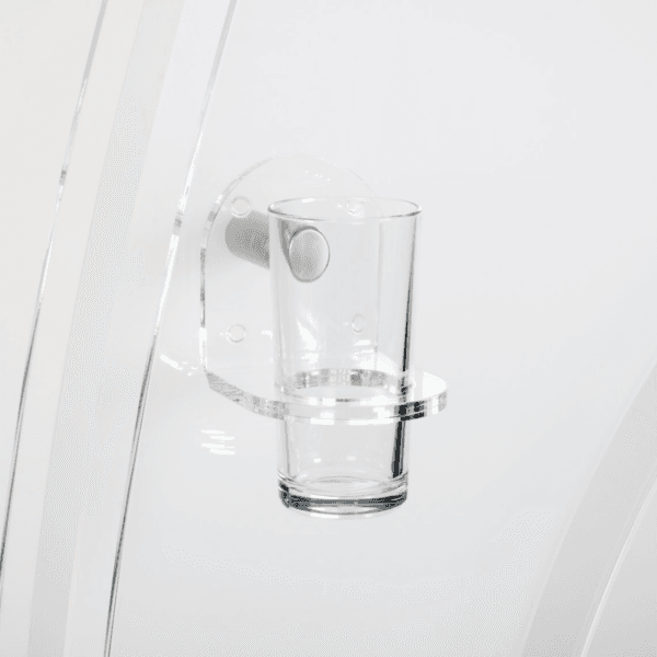 Contour Curved Lectern | Optional Glass Holder, Branding Wrap