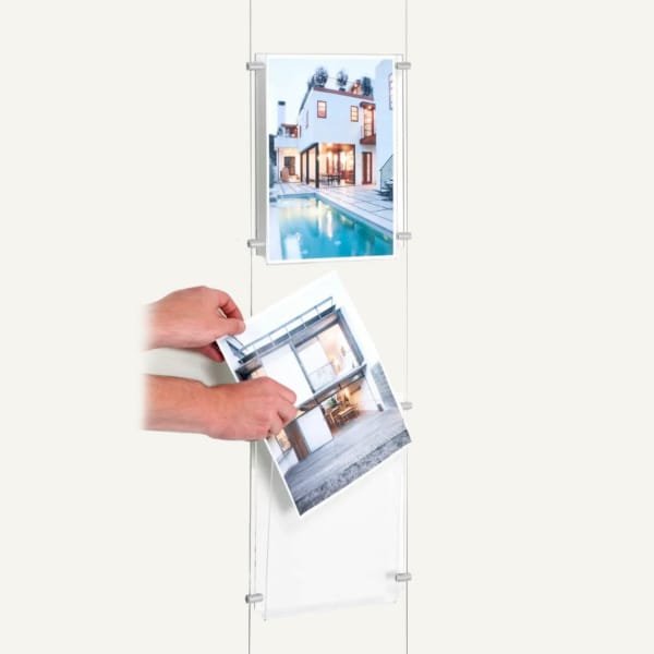 Wall mounted cable kit - Poster Frames | Luminati Display Solutions