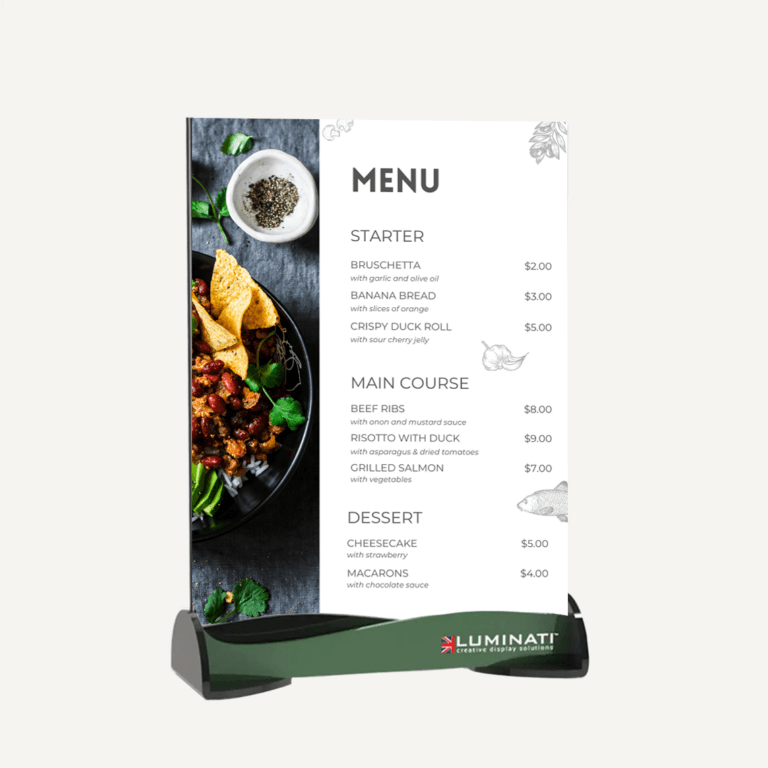 Branded Menu Holders | Luminati