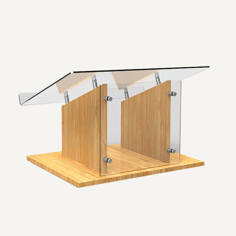 Premium Desktop Lectern | Wood & Acrylic | Luminati