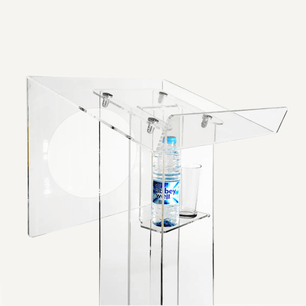 Acrylic Lectern with Logo Printing | Optional Shelf | Luminati