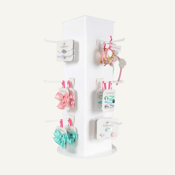 Counter Top Hooks Display Stand | Rotating POS for Small Items