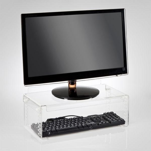 Acrylic Monitor Stand - Height Adjustable | Luminati