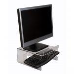 Clear Perspex Monitor Stand with Keyboard Tray | Desk Accessories