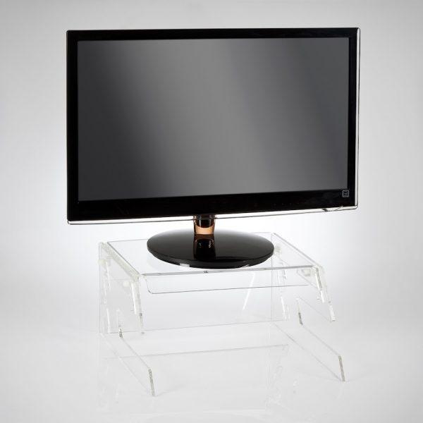 Height Adjustable Monitor Stand With Keyboard Tray | Desk Accessories