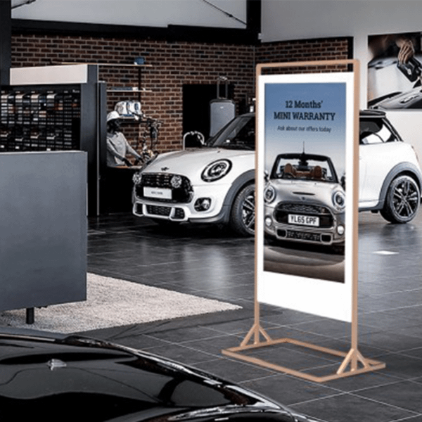 Super Slim Freestanding Double-Sided Digital Posters | Luminati