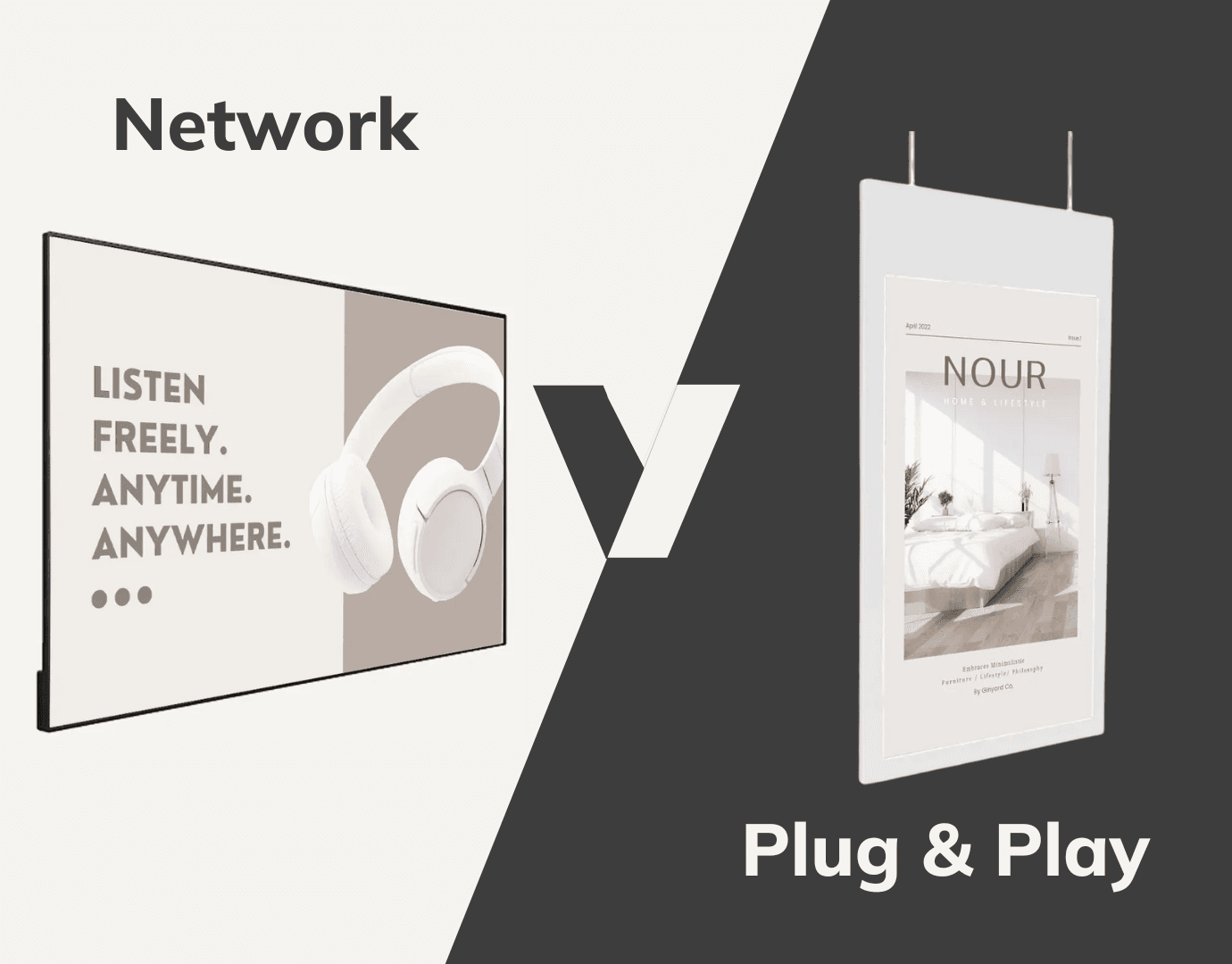 Plug & Play vs Networked - Digital Advertising Displays | Luminati