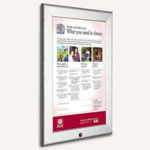 HSE Health and Safety Law Poster Frames & Displays | Luminati