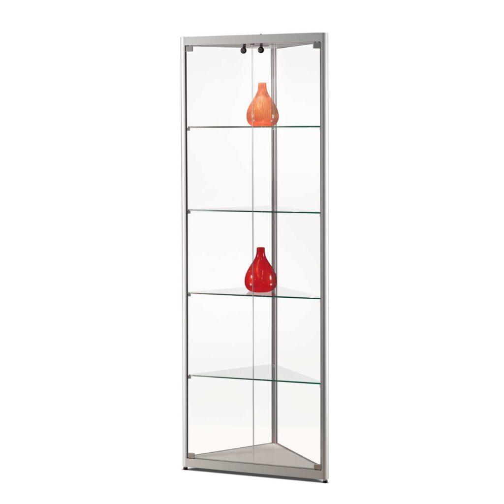 Illuminated Corner Glass Display Cabinet | Luminati