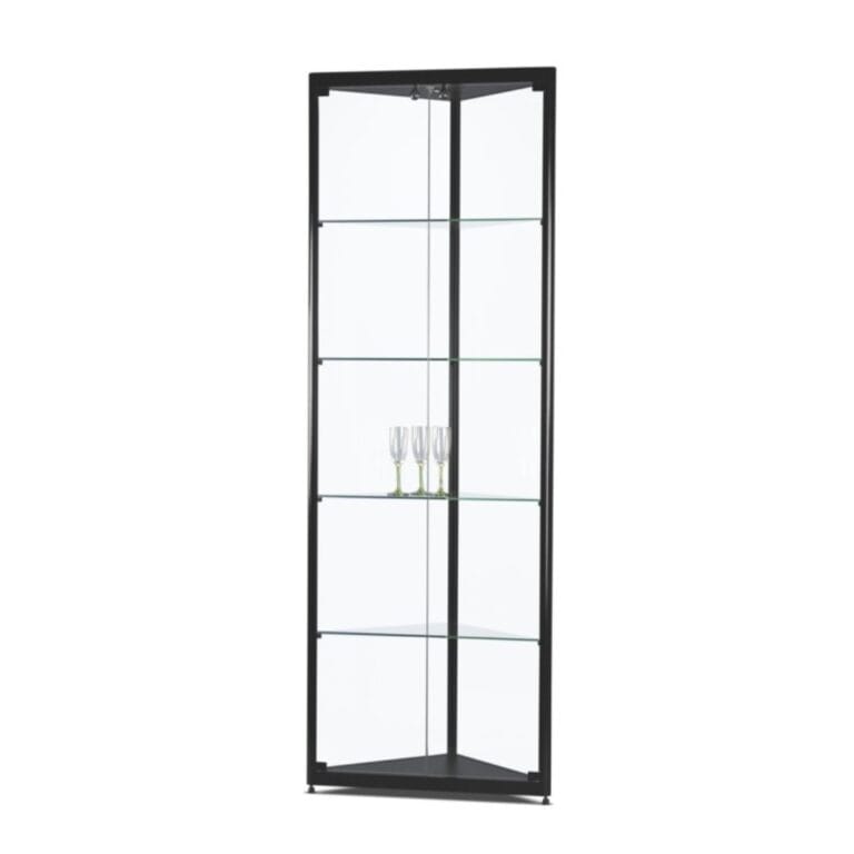 Illuminated Corner Glass Display Cabinet | Luminati