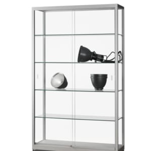 Glass Cabinet With Sliding Doors & Storage | Luminati