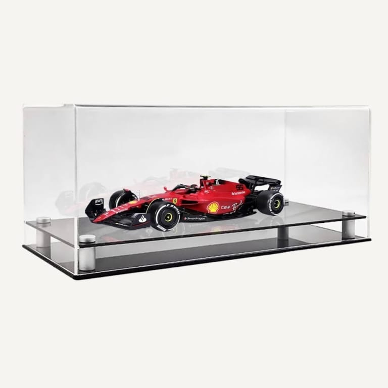 Double Base 1:18 F1 Car Display Case | Acrylic Display Case