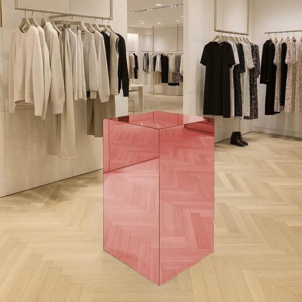 Mirrored Display Plinth Pedestal | Mirror Display Stands | Luminati