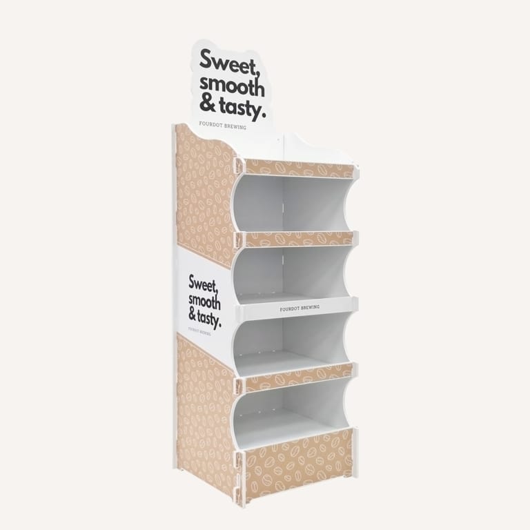 Flat Pack Free Standing Retail Display Stand | Luminati