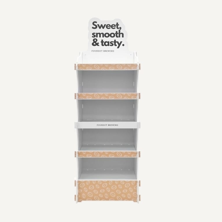 Flat Pack Free Standing Retail Display Stand | Luminati